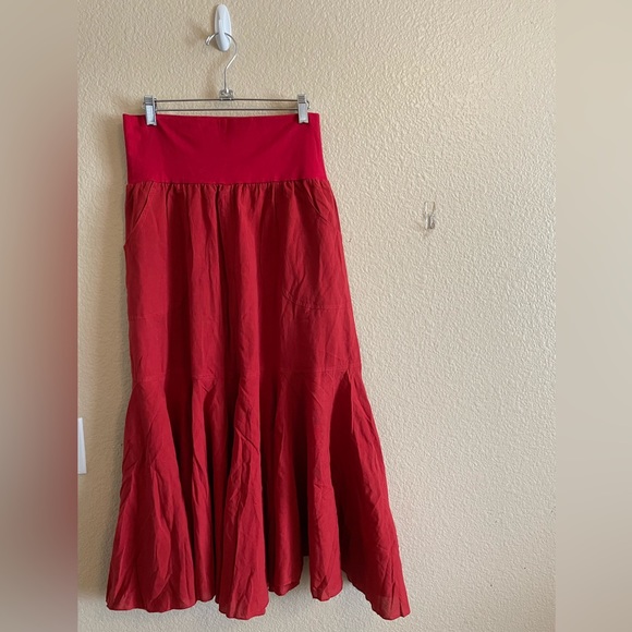 Rising International | Skirts | Rising International Flowy Red Maxi ...